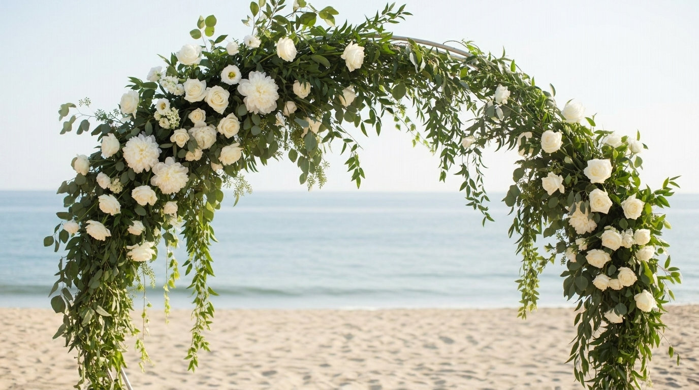 20 Elegant Wedding Arch Ideas For Floral Backdrops, Beach Ceremonies ...